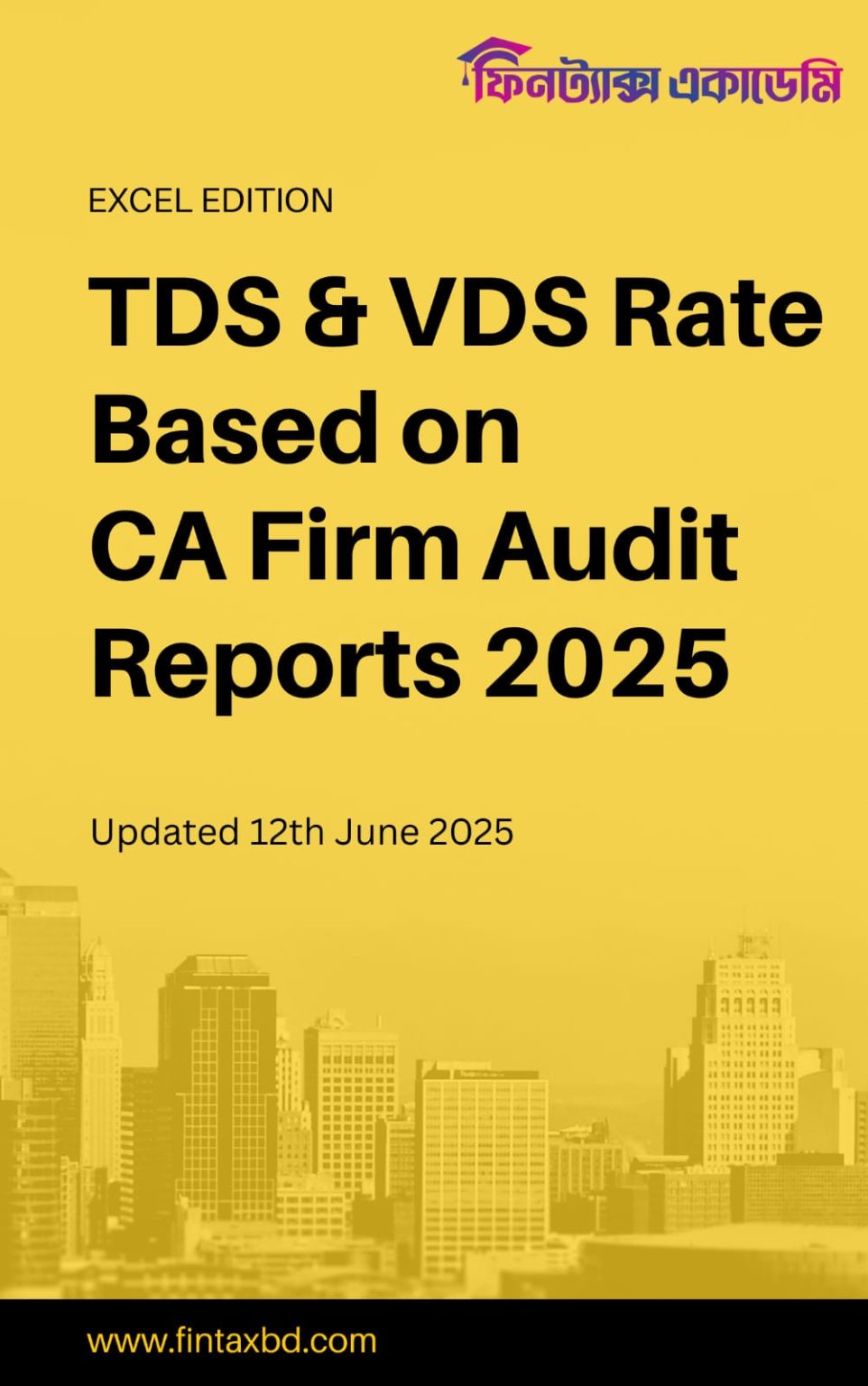 TDS & VDS Rates Bases on CA Firm Audit Reports 2025 (28 June 2025 ...